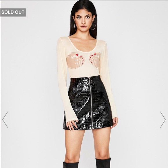 Dolls Kill | Tops | Dollskill Extra Support Sheer Bodysuit | Poshmark